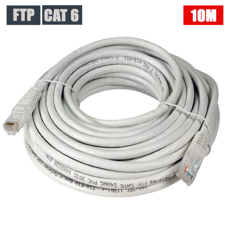 Câble Réseau RJ45 Catégorie 6 FTP - Préserti (1 Mètre, 3 Mètres, 5 Mètres, 10 Mètres, 20 Mètres ...