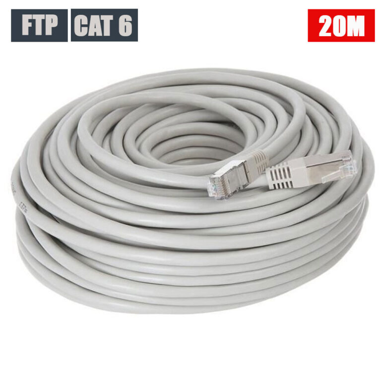 Câble Réseau RJ45 Catégorie 6 FTP - Préserti (1 Mètre, 3 Mètres, 5 Mètres, 10 Mètres, 20 Mètres ...